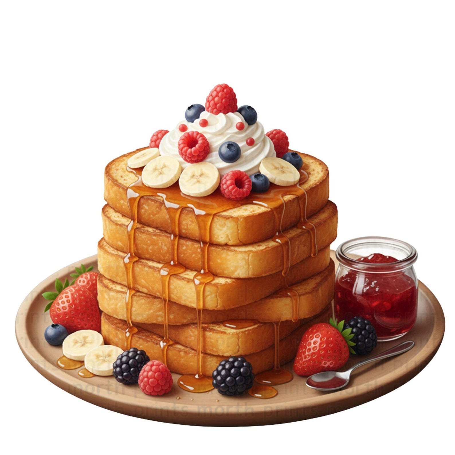 Breakfast Food Clipart Bundle: 14 PNG Assets (toast ETC) - Transparent ...