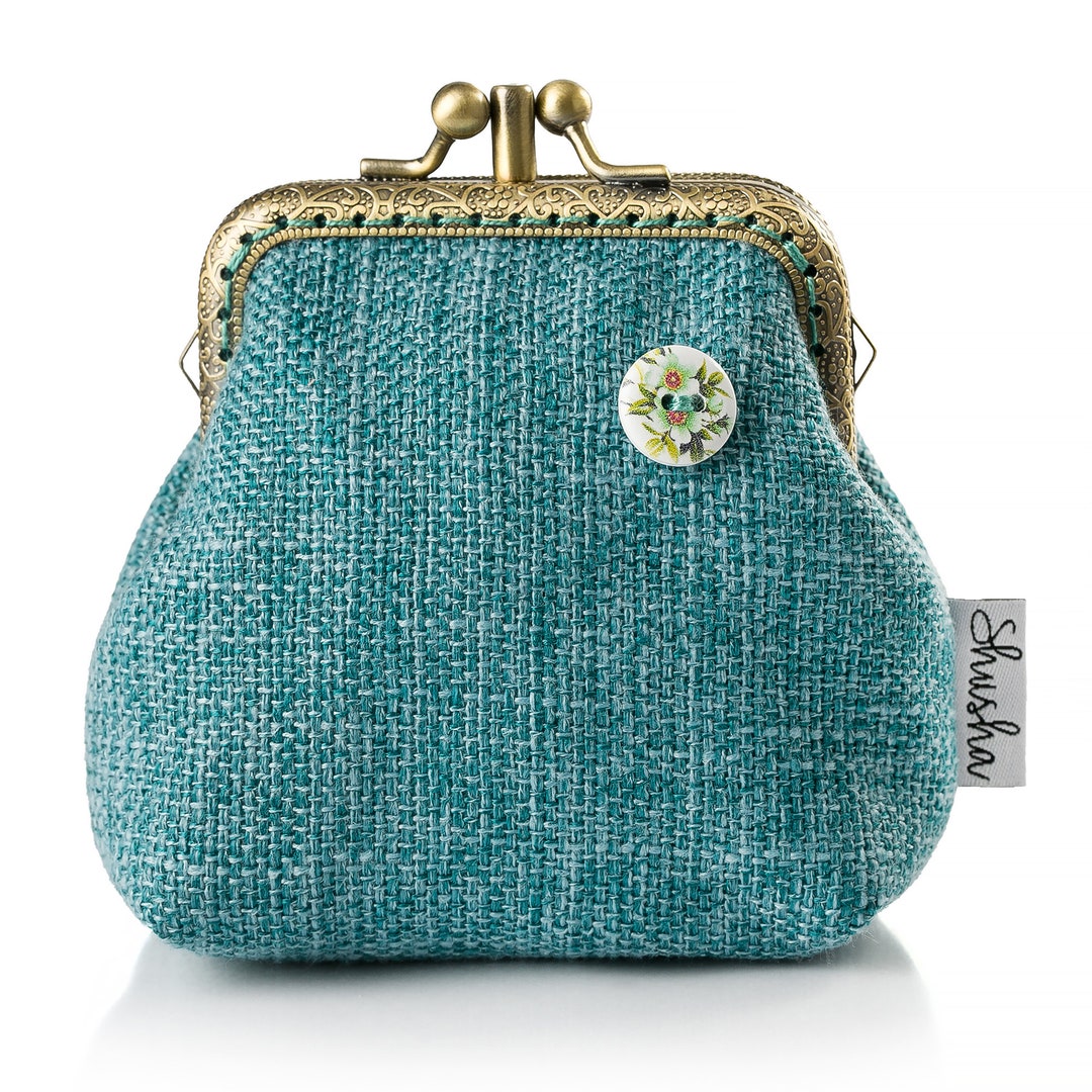 Double Kiss Lock Purse, Personalized Women Gift, Kiss Lock Coin Purse ...