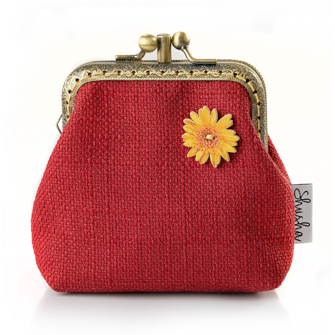 Kiss Lock Coin Purse for Mom, Double Kiss Lock Purse, Personalized ...