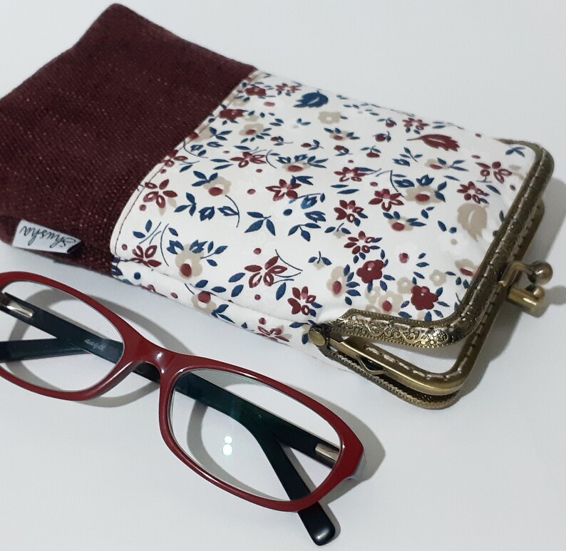 Eyeglasses Case Double Pockets Eyeglass Case Handmade Fabric - Etsy