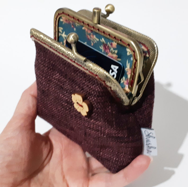 Personalized Coin Purse Small Double Pockets Coin Purse Kiss | Etsy