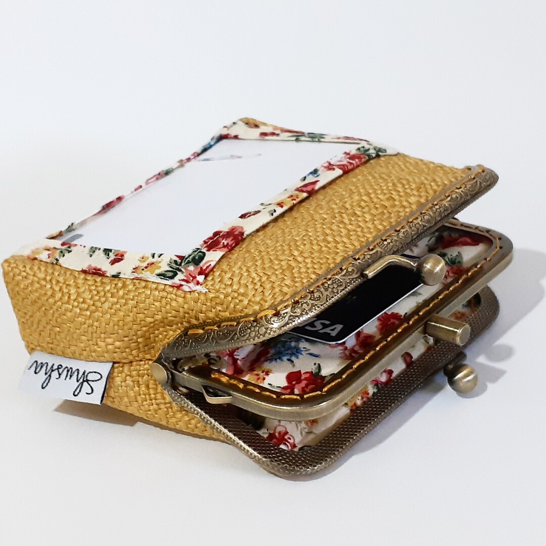 Card Slot Wallet, Badge ID Holder, Double Kiss Lock Coin Purse, Badge ...