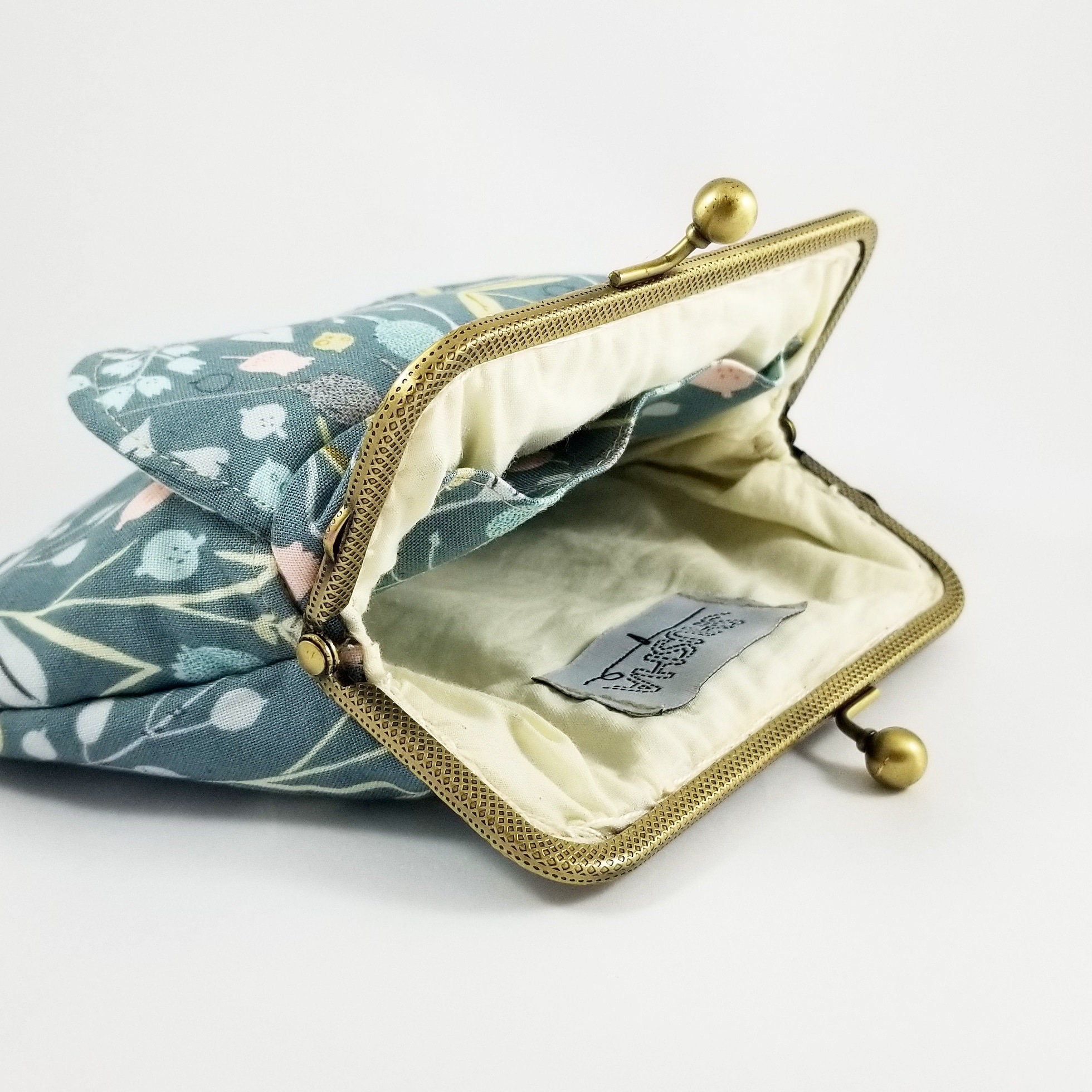 Kiss lock Purse with Pocket Women Purse Gifts Kiss lock Coin | Etsy