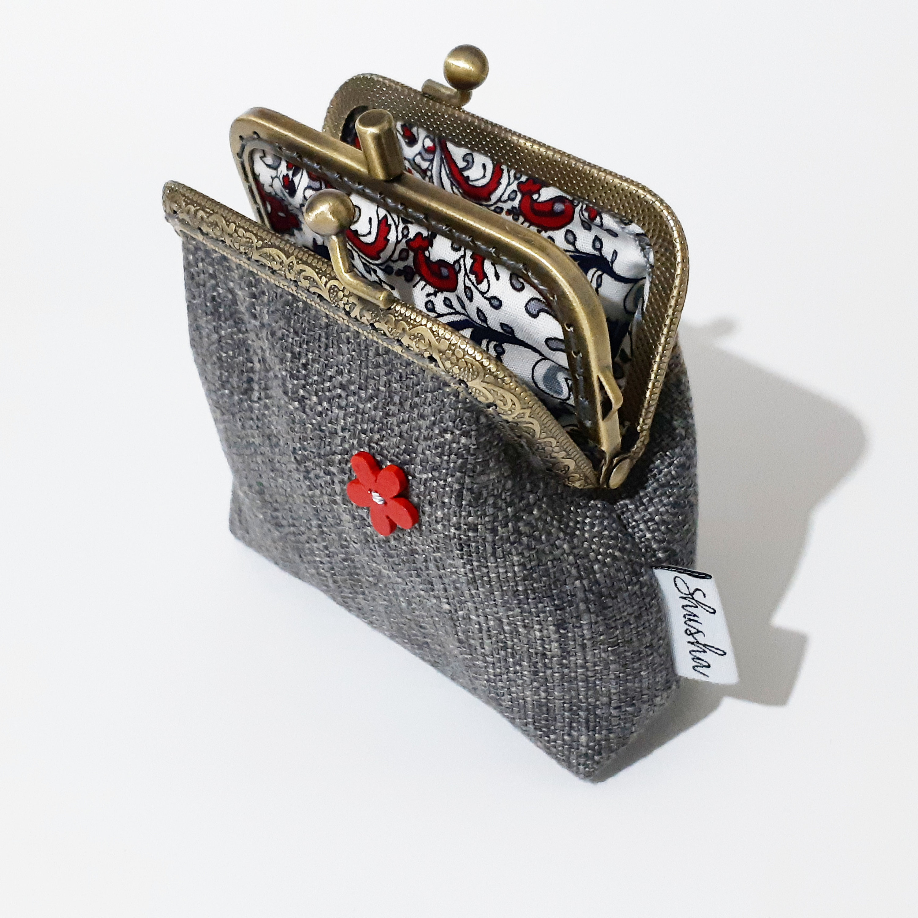 Kiss Lock Coin Purse Double Pockets Coin Purse Kiss Lock - Etsy Israel