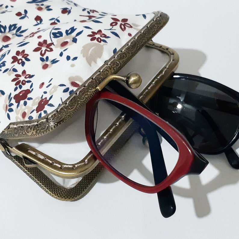 Eyeglasses Case Double Pockets Eyeglass Case Handmade Fabric - Etsy
