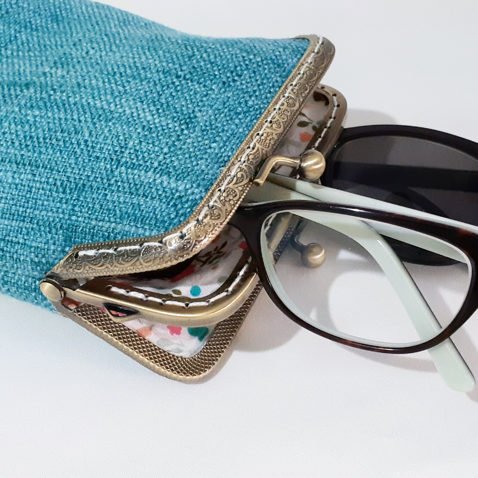 Double Pockets Eyeglasses Case Eyeglass Case Handmade Gift | Etsy