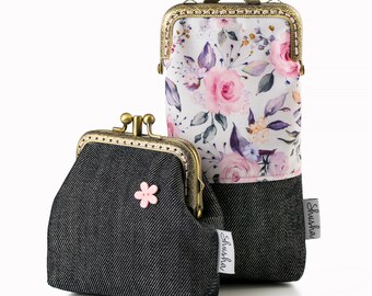 Coin Purse Wallet, Double Pocket Coin Purse, Personalized Initial Coin ...