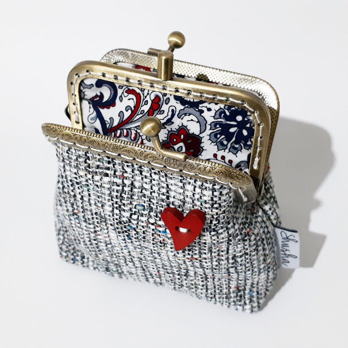 Coin Purse Wallet Double Pocket Coin Purse Personalized - Etsy Israel