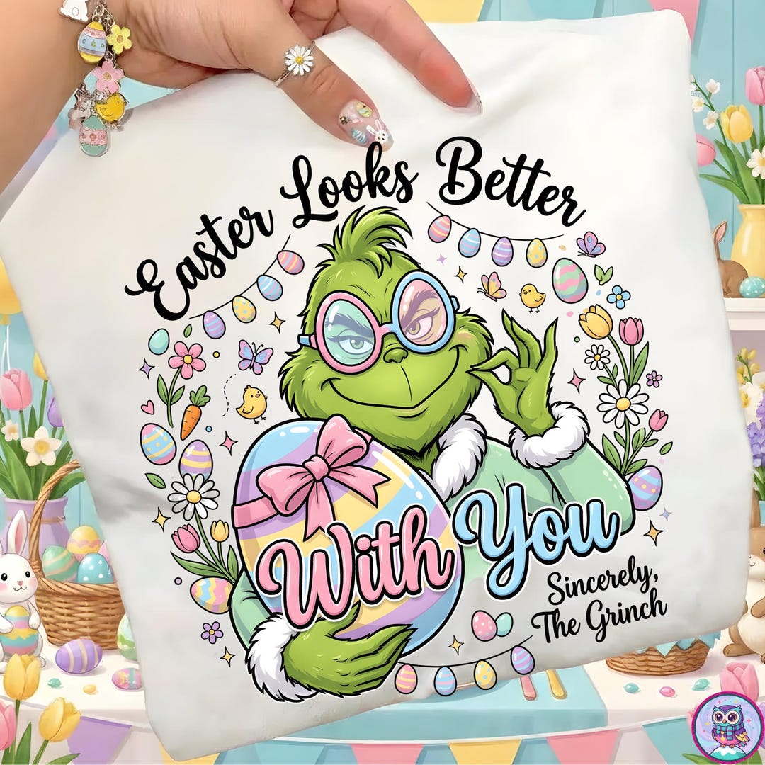 Easter Looks Better With You PNG, Funny Green Mean Guy Easter Shirt ...