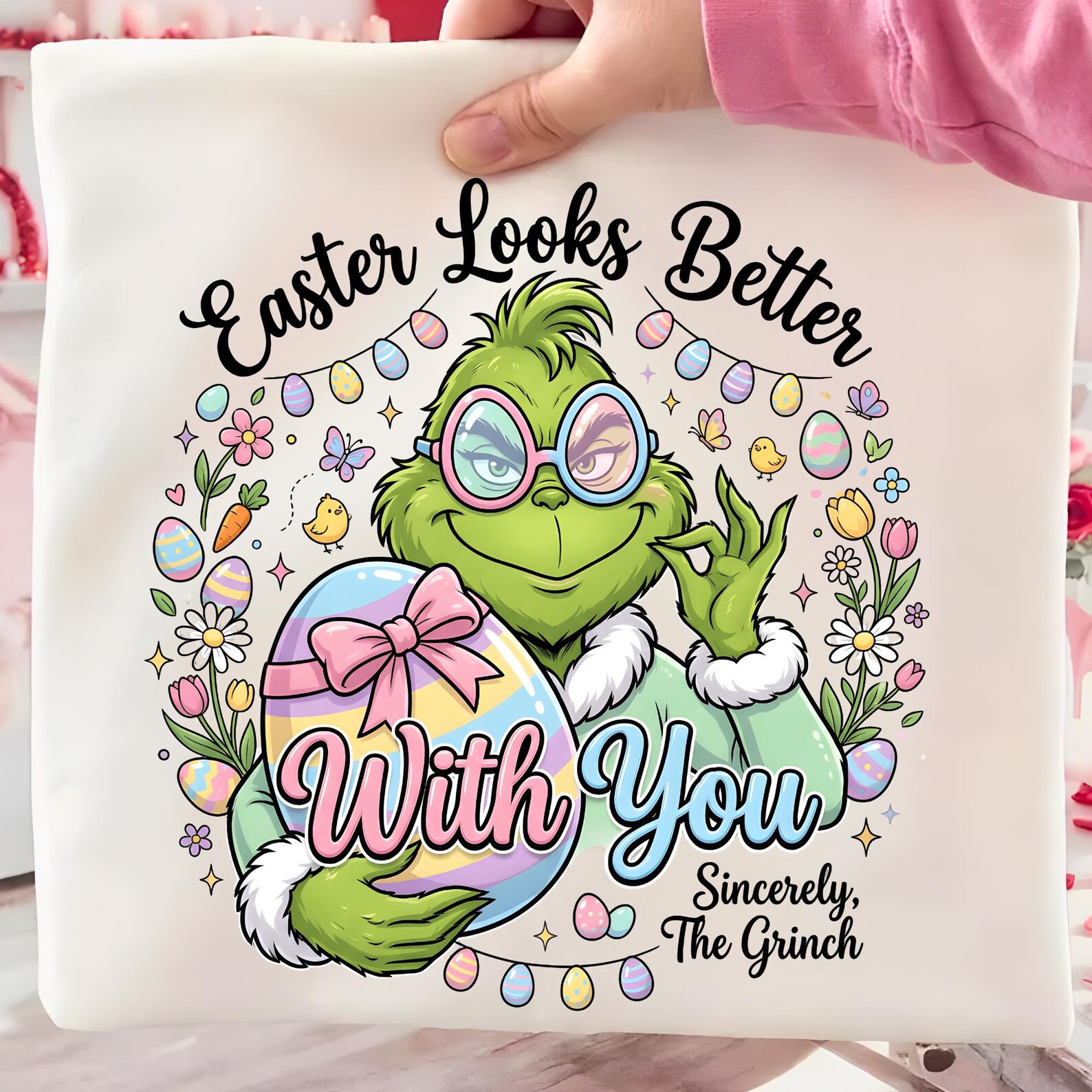 Easter Looks Better With You PNG, Funny Green Mean Guy Easter Shirt ...