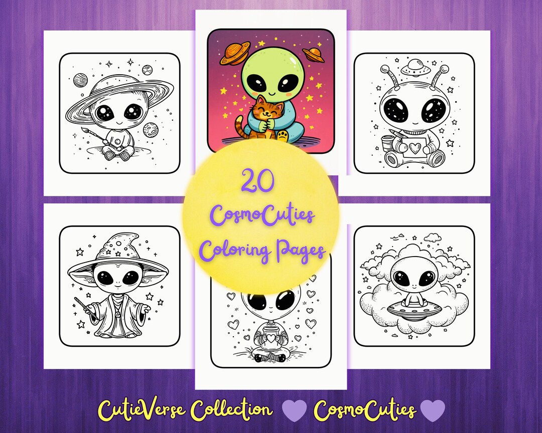 20 Cosmocuties – Cute Alien Coloring Pages for Kids | Printable ...