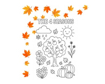 4 Seasons Coloring Pages for Kids – Spring, Summer, Autumn & Winter ...