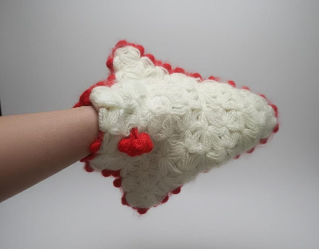 Red and White Crochet Bath Pouf/scrubber,handmade, Crocheted, Soft and ...
