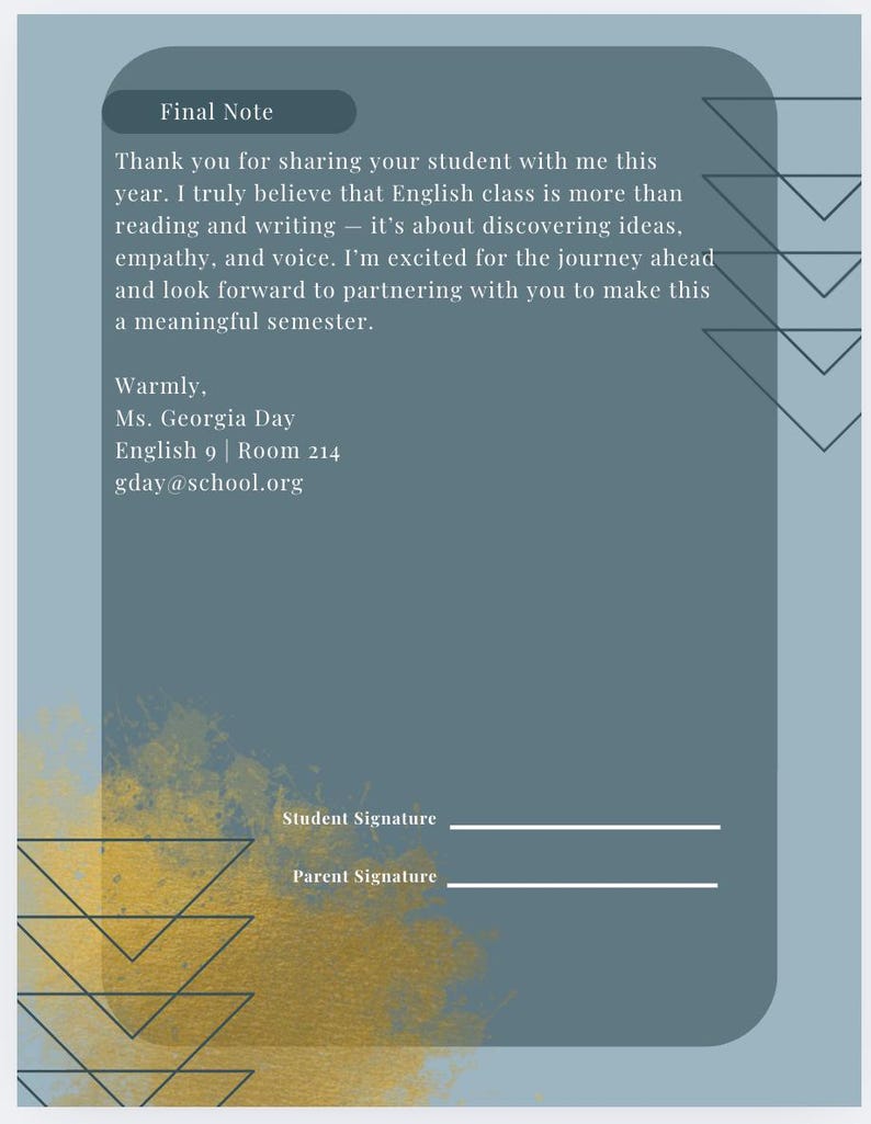 Editable Syllabus Template | Canva | High School English Class Overview ...