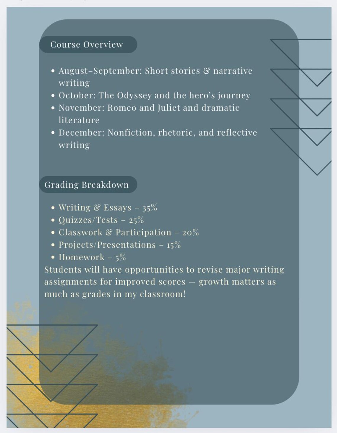 Editable Syllabus Template | Canva | High School English Class Overview ...