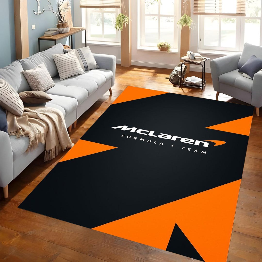 Mclaren Car Rug, Formula 1 Racing, Washable Area Rug - Etsy