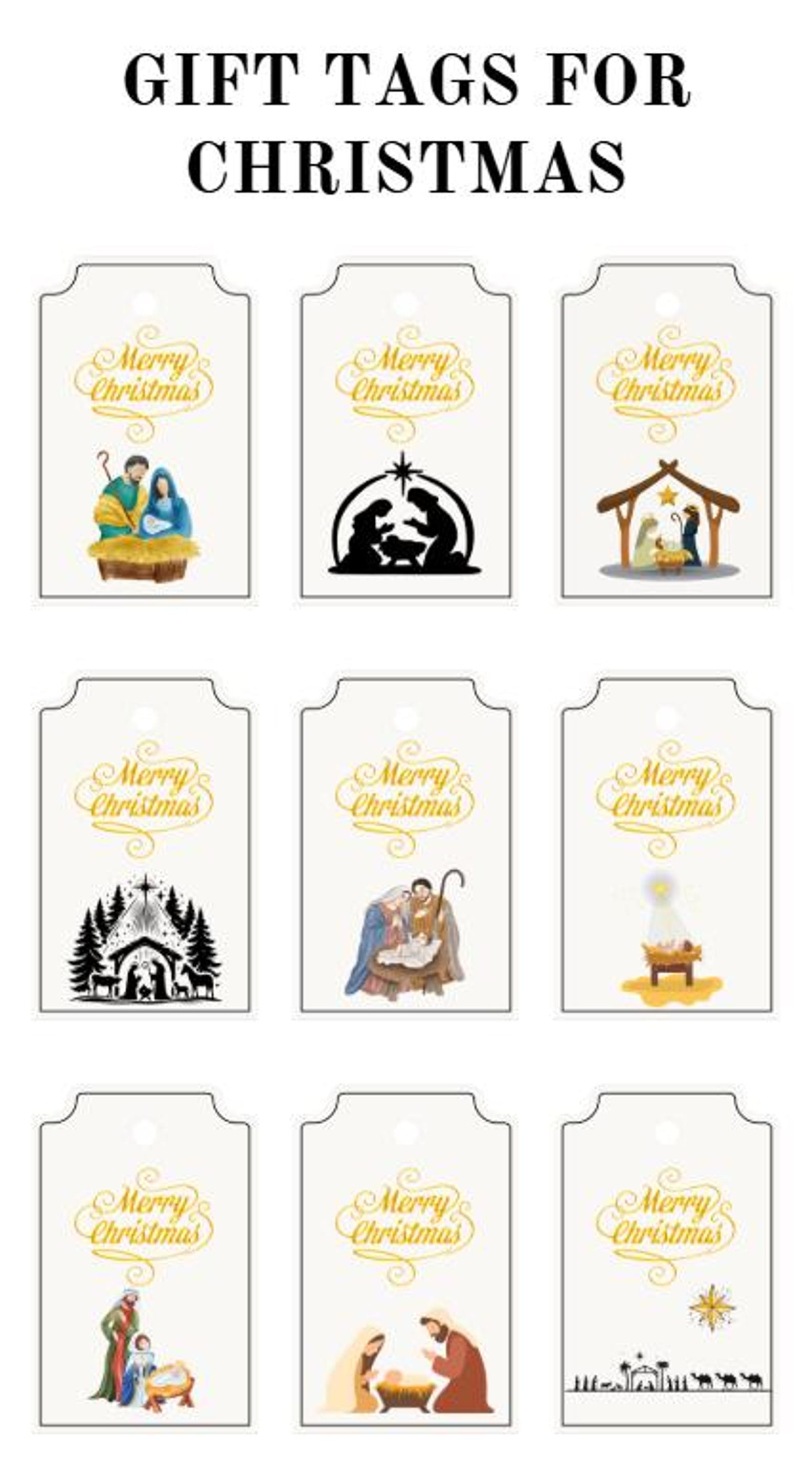 Merry Christmas Jesus Gift Tags - Etsy