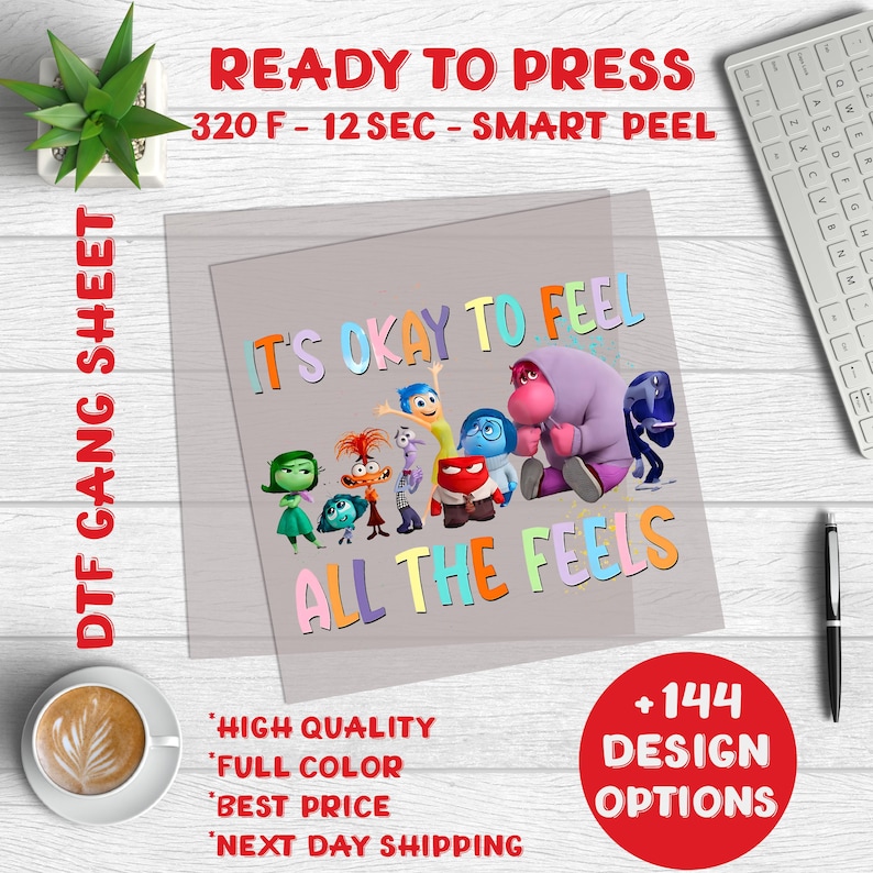 Inside Out All the Feelings Dtf, Inside Out Core Memory Day Ready to ...