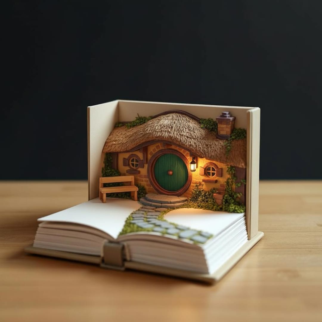 Hobbit House Book Nook - Digital File .STL - 3D Printing - Etsy
