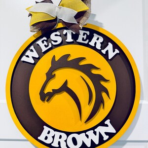 Team Spirit Name and Logo Round Door Hanger - Etsy