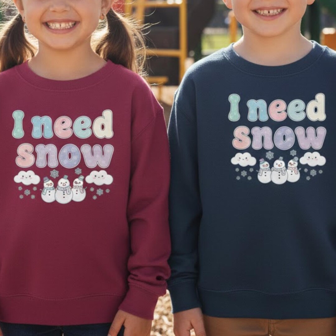 I Need Snow PNG | for Kids | for Adults | Snow Day | Cute PNG | Easy to ...