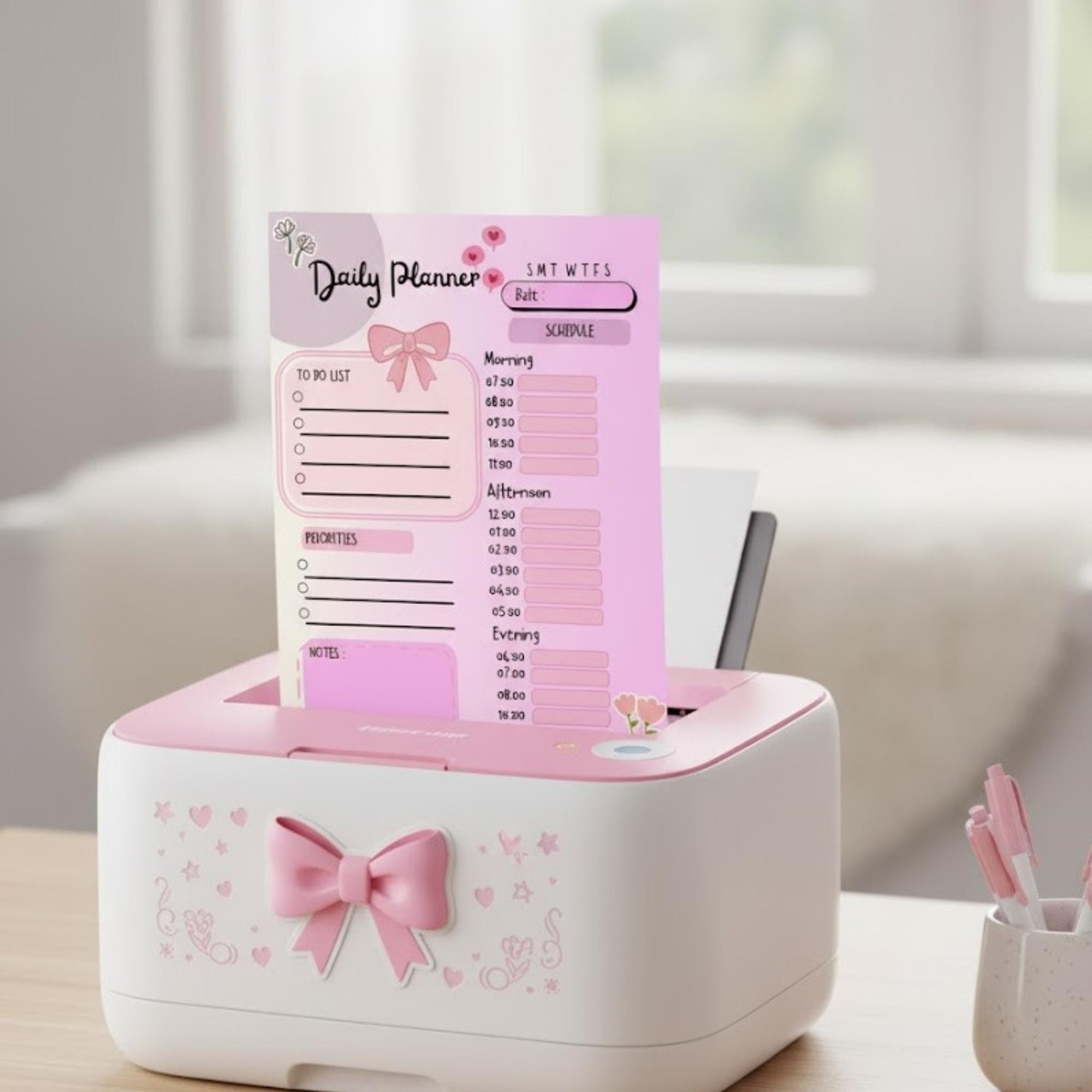 Pink Daily Planner Printable, Kawaii To-do List (PDF) - Etsy