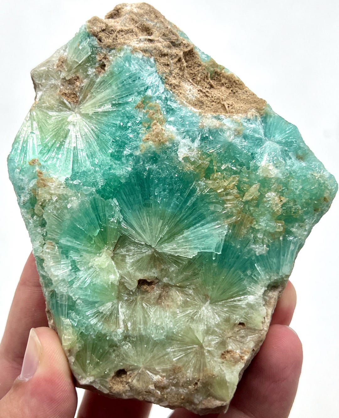 So Beautiful Natural Blue Flower Aragonite Crystals Specimen Nice ...