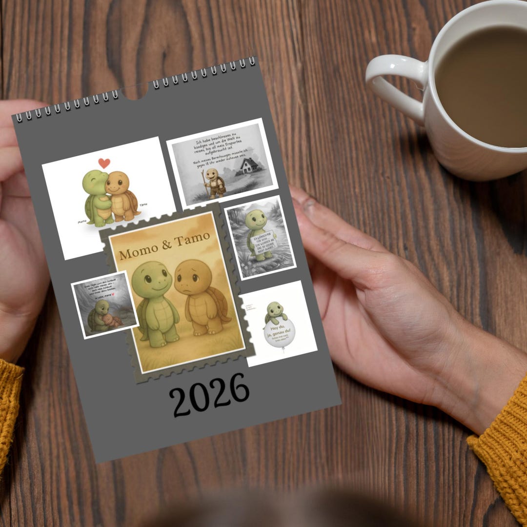 Wall Calendar 2026 A5 – Momo & Tamo | Encouragement | Positive ...