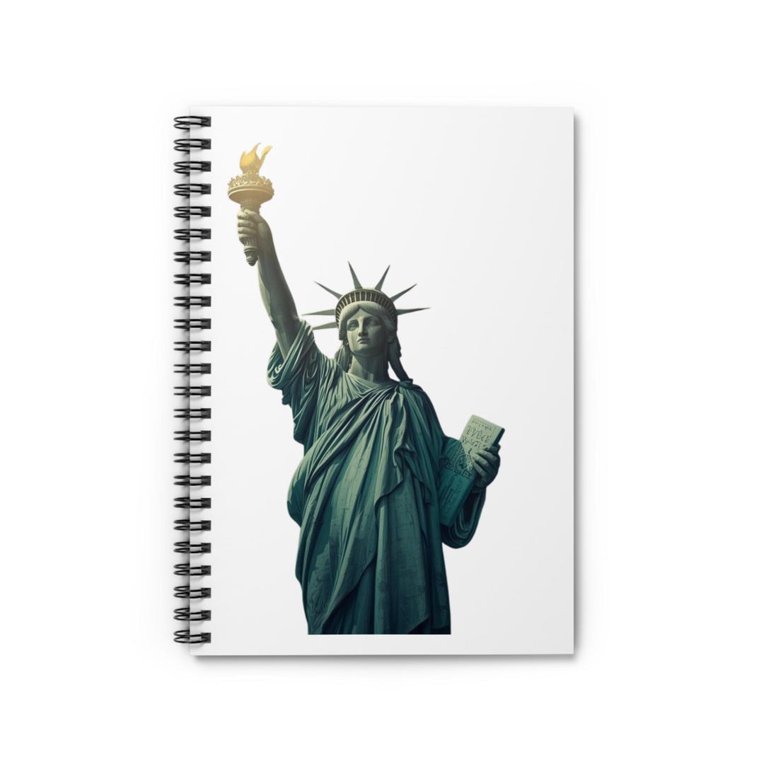 Statue of Liberty Notebook | Spiral Ruled Journal - Etsy