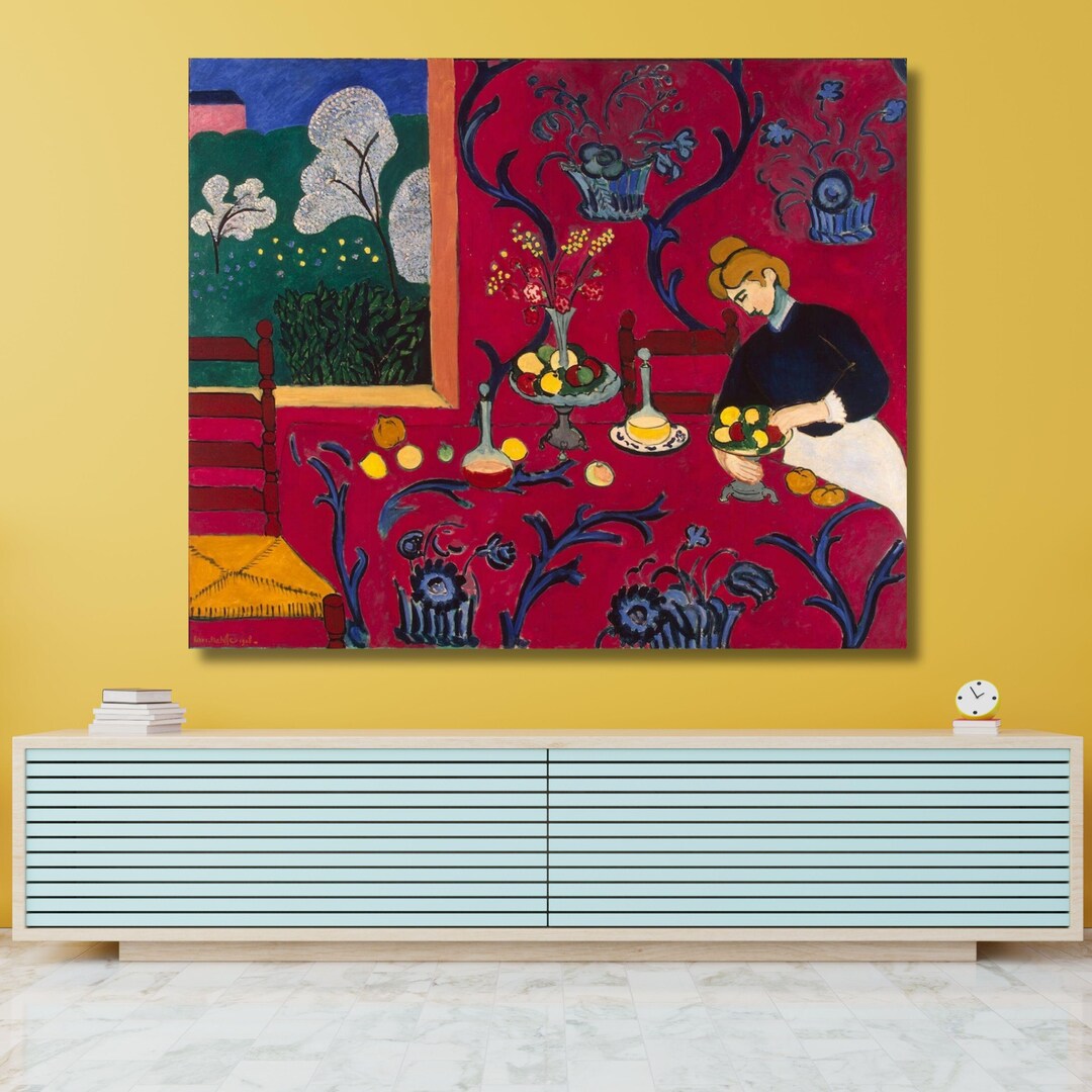 Henri Matisse Canvas Wall Art – the Dessert Harmony in Red Painting ...