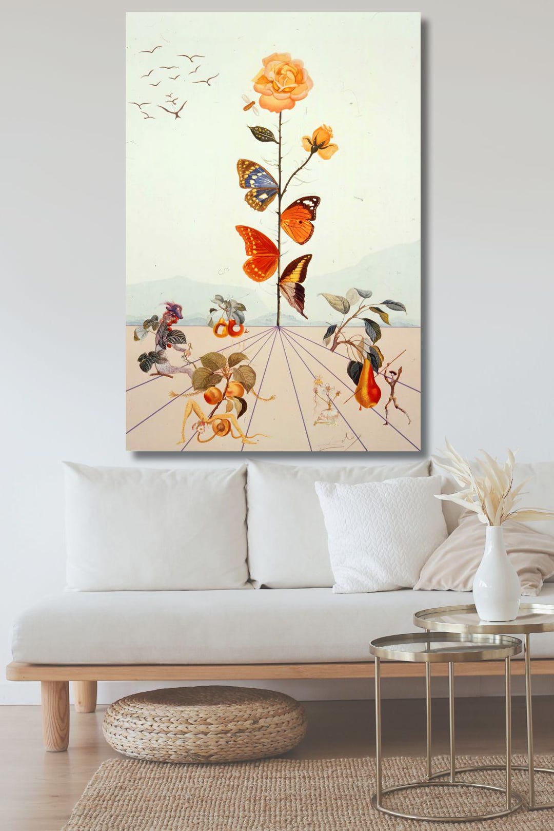 Salvador Dali Flordali II Canvas Wall Art, Surrealism Floral Painting ...