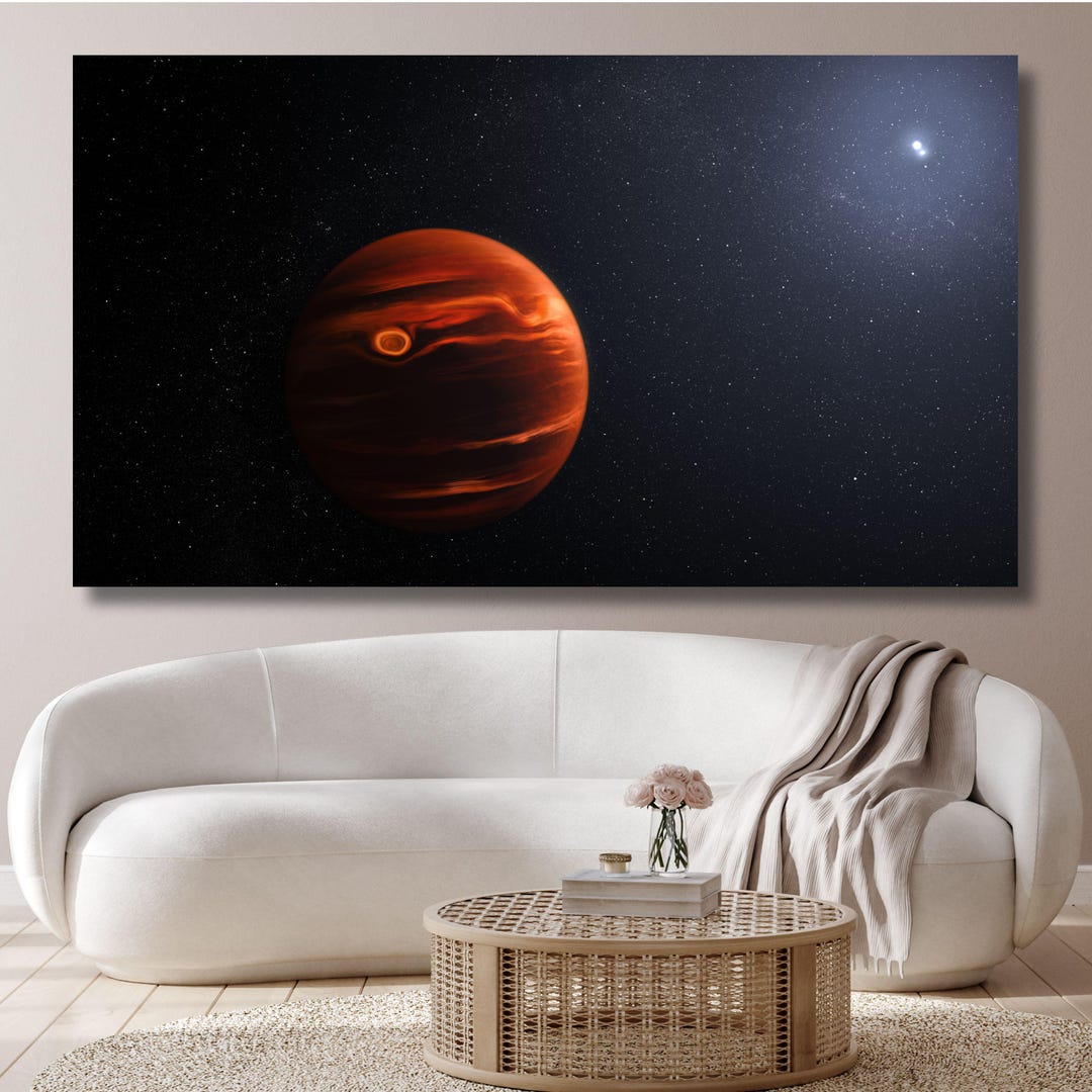Exoplanet VHS 1256 B Canvas Art, JWST Space Discovery Wall Decor, Alien ...