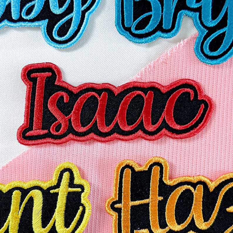 Personalized Embroidered Name Patch – Iron-on or Sew-on Gift Tag - Etsy