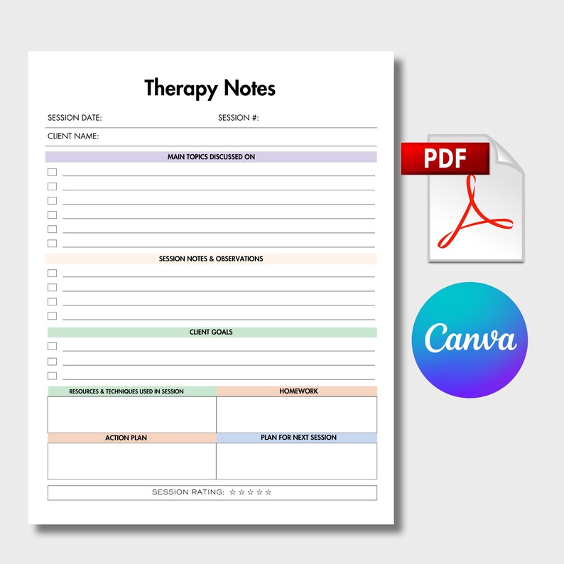 Pre Therapy Notes, Post Therapy Notes, Mental Health Pdf, Therapy Notes ...
