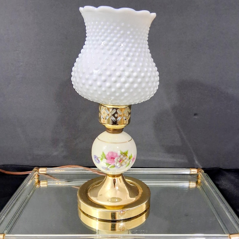 Vintage Table Lamp Fenton - Etsy
