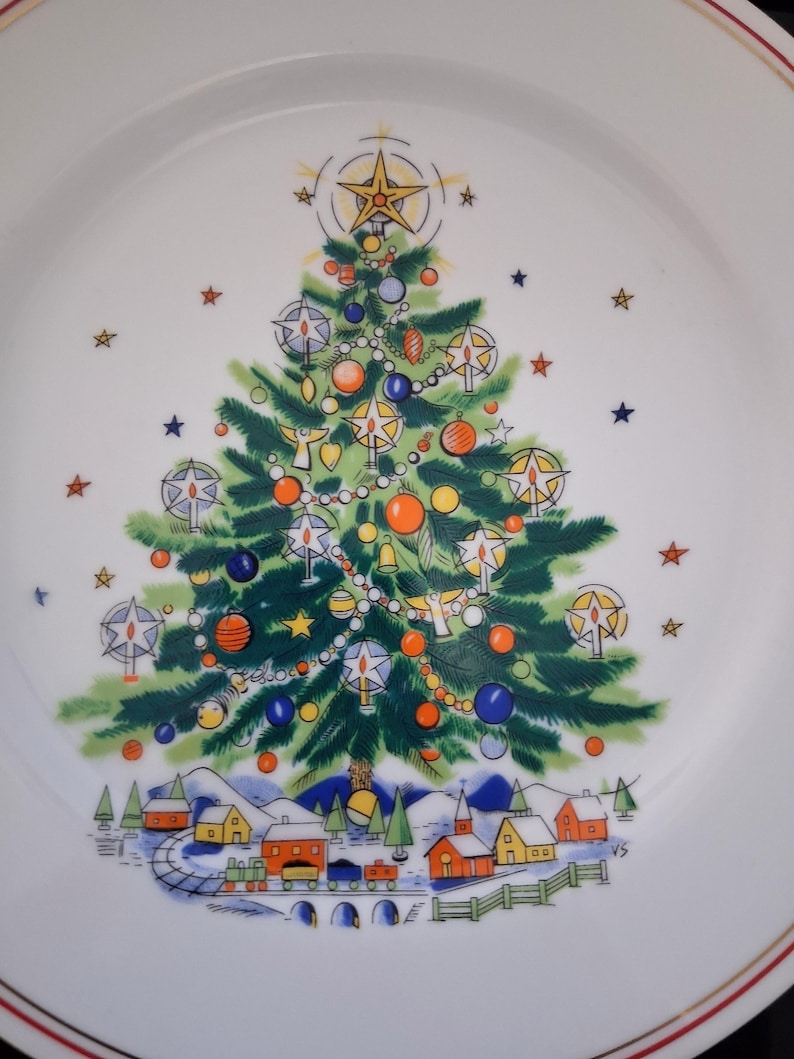 Six 1960's Salem China Christmas Plates, Mid-century "christmas Eve ...