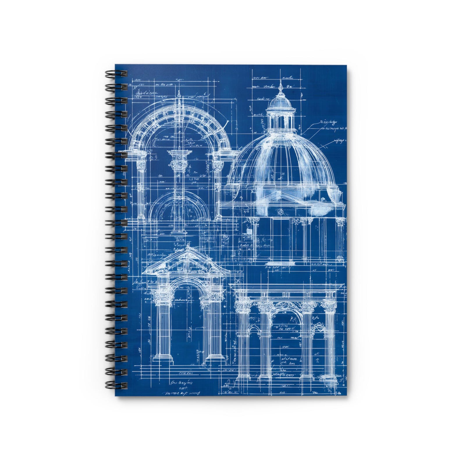 Architectural Blueprint Spiral Notebook | Ruled - Etsy