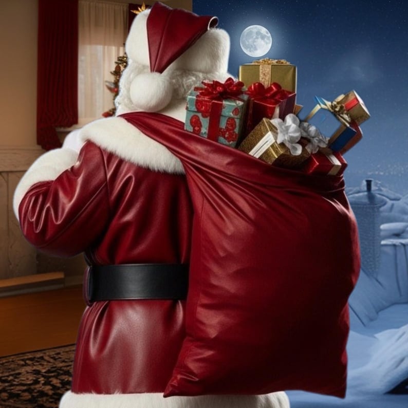 Real Leather Santa Costume – Handmade Christmas Suit - Etsy
