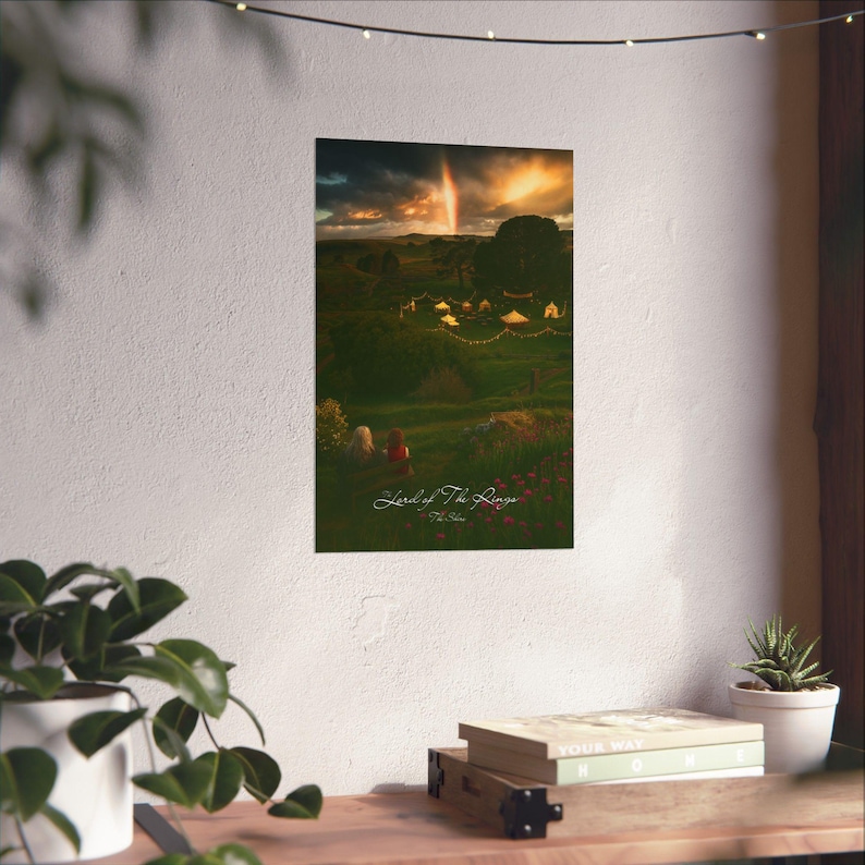 Lord of the Rings Poster the Shire Wall Art Hobbiton Landscape Print ...