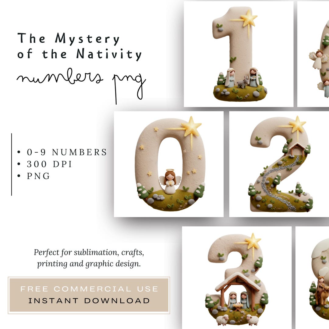 The Mystery of the Nativity | Nativity Christmas Numbers 0-9 | High ...