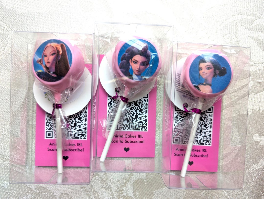 Huntrix Cake Pops - KPOP Edible Image Favors, 1 Dozen - Etsy