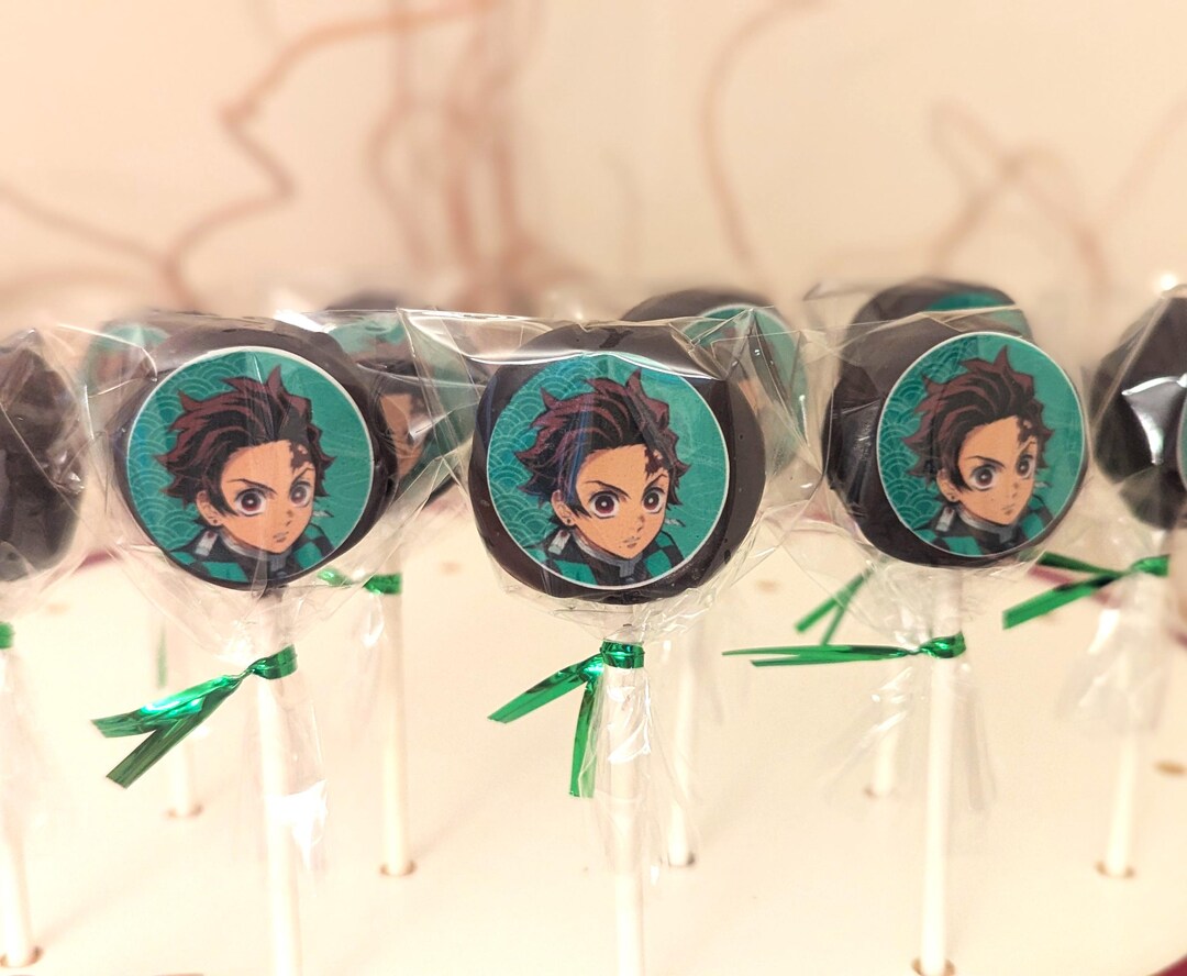 Demon Slayer Cake Pops - Edible Image Party Favors, 1 Dozen - Etsy