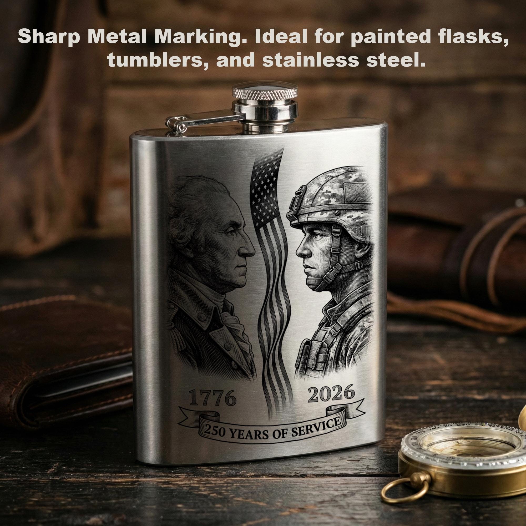 250 Years of Service | 1776 to 2026 Patriot | Veteran Gift Engraving ...