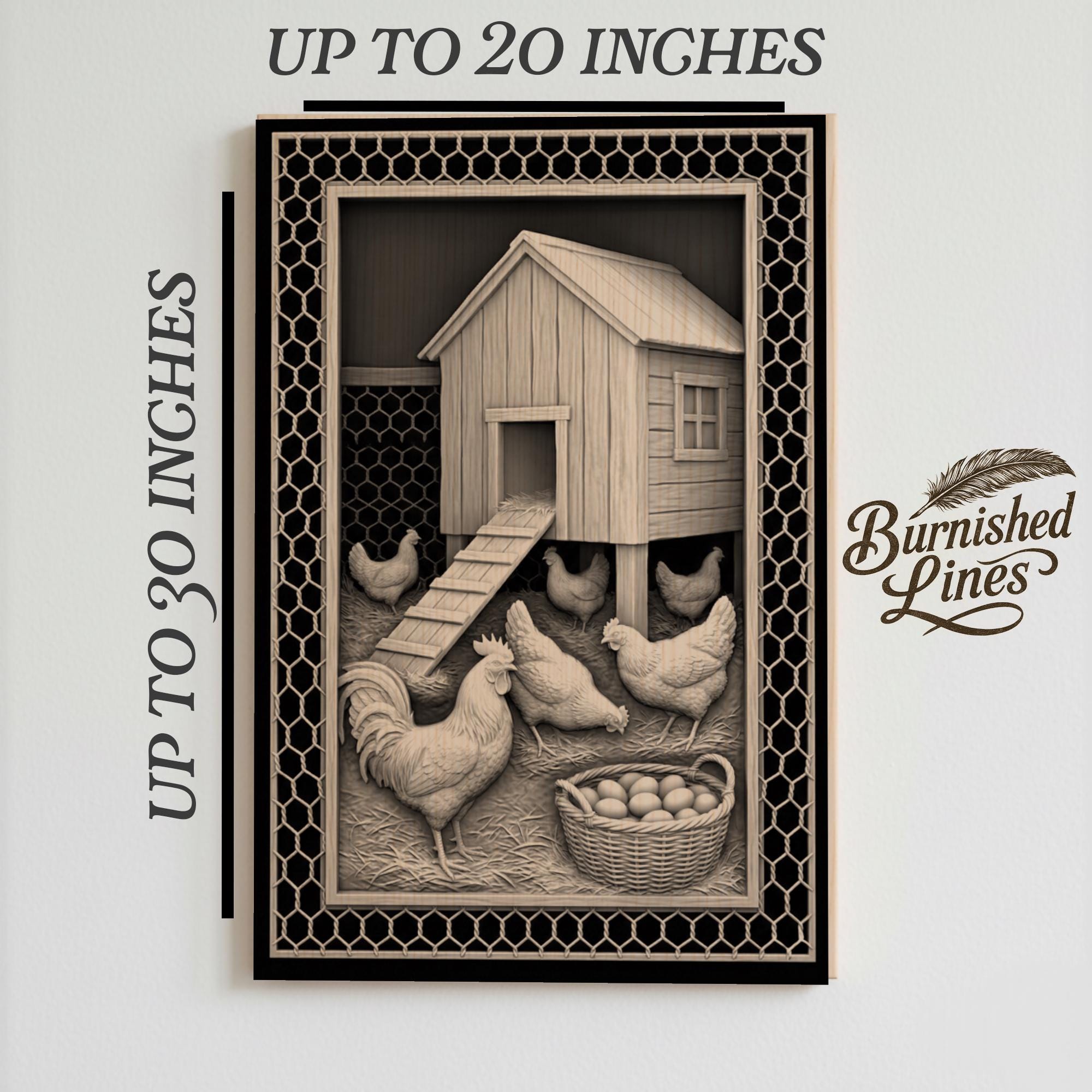 Chicken Coop Depth Map | 3D Laser Engraving | CNC Router Relief File ...
