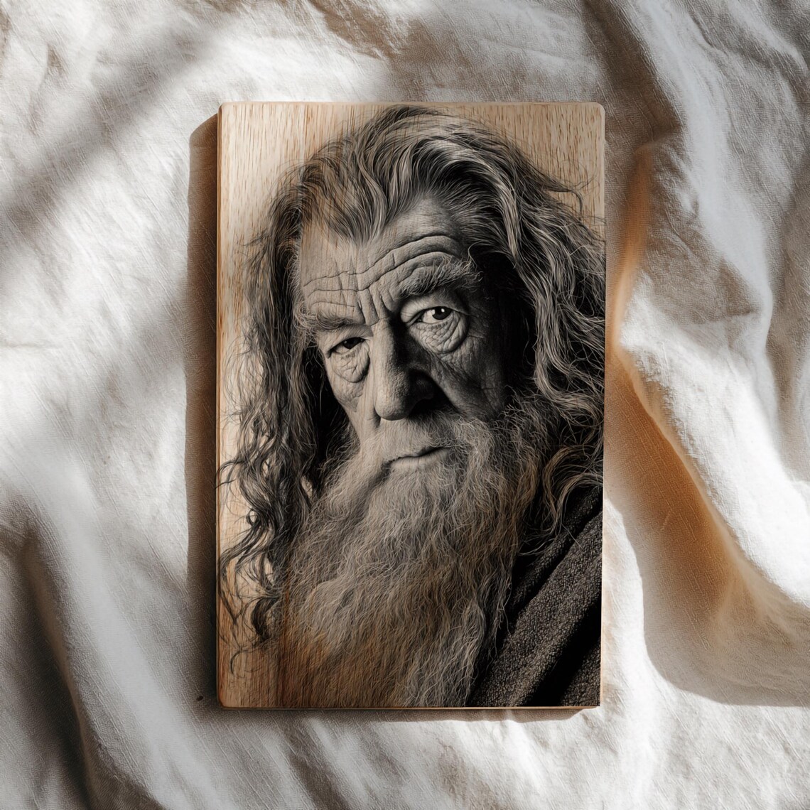 Wizard Portrait PNG | Dithered Laser Engraving File - Etsy