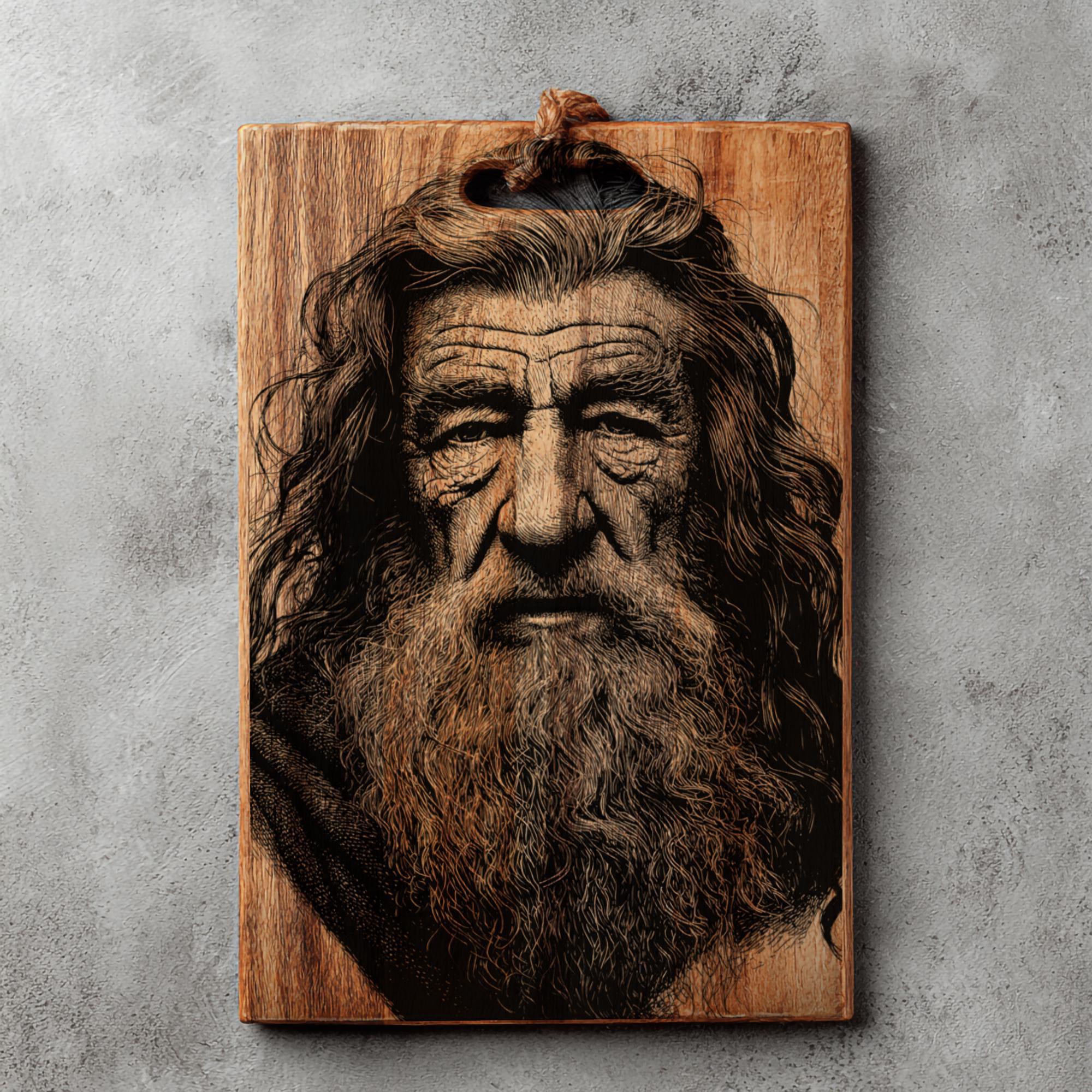Wizard Portrait Dithered PNG | Laser Engraving File, Pyrography - Etsy