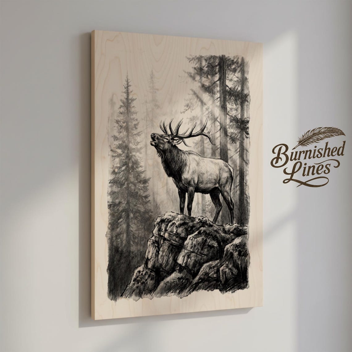Bugling Elk Engraving | Wildlife Laser Cut File (PNG JPG) - Etsy
