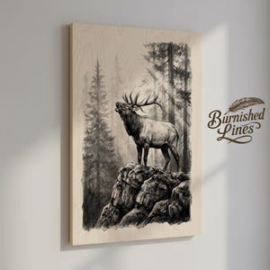 Bugling Elk Engraving | Wildlife Laser Cut File (PNG JPG) - Etsy