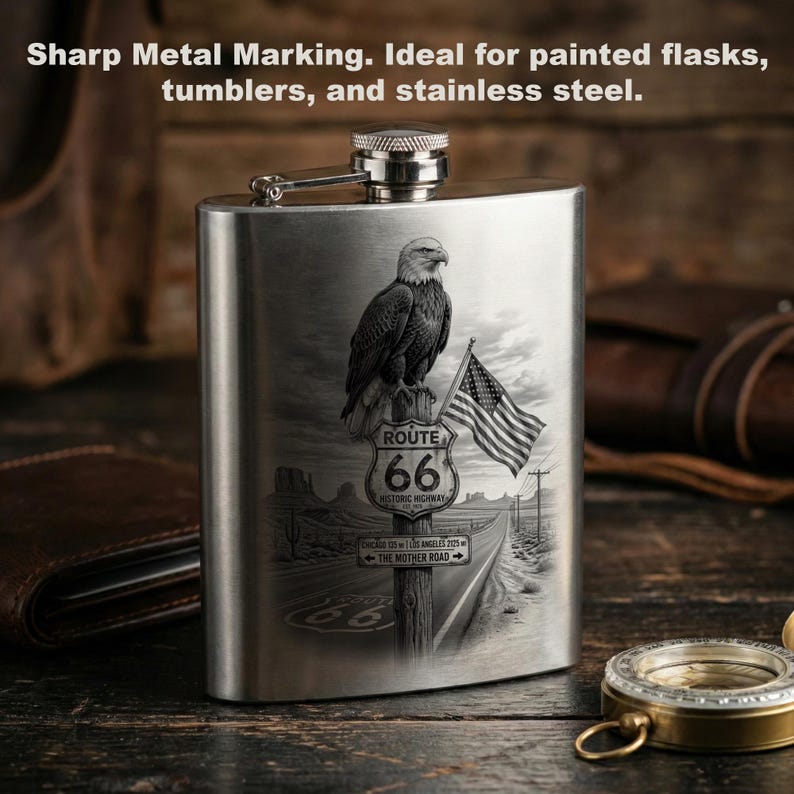 Bald Eagle Route 66 PNG Laser Engraving File | Wood Slate Plaque Sign ...
