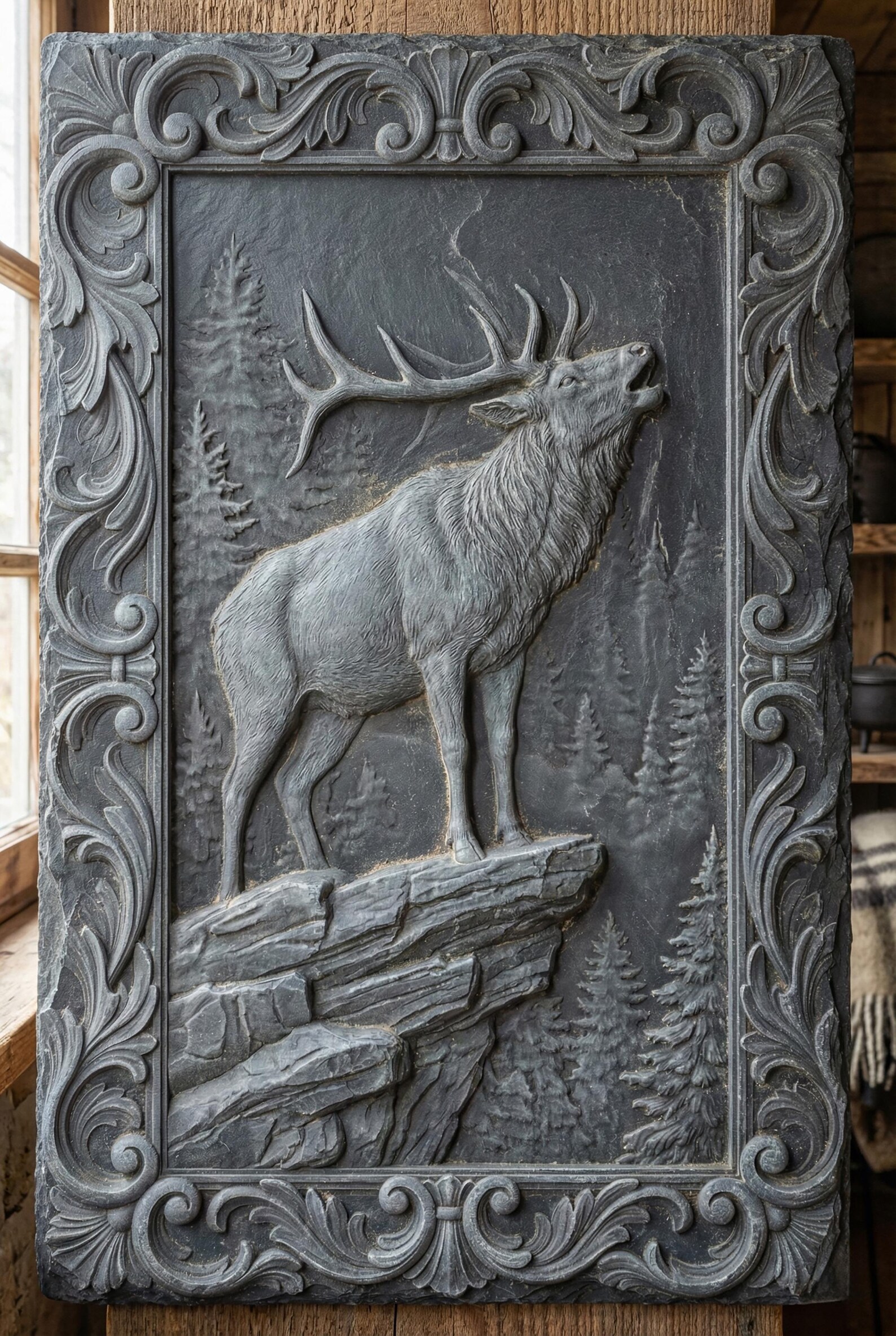 3D Elk Depth Map | Stag Laser Engraving File | CNC Relief Carving Model ...